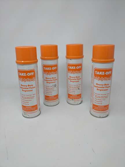 Lot of 4 Cans of Take-Off Heavy Duty Industrial Foam Degreaser - 16 oz ...