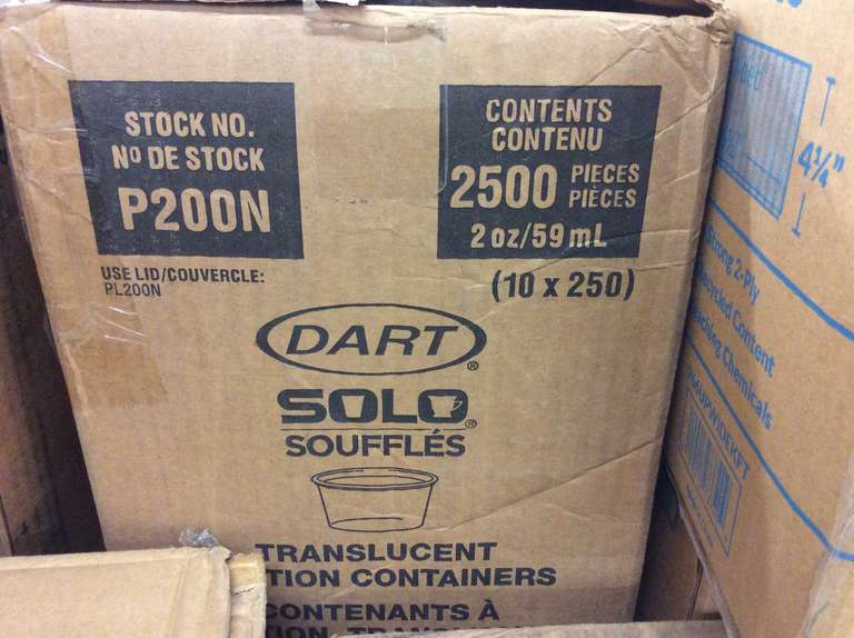 Pallet of Master Cases of Disposable Paper & Plastic Containers - Dutch ...
