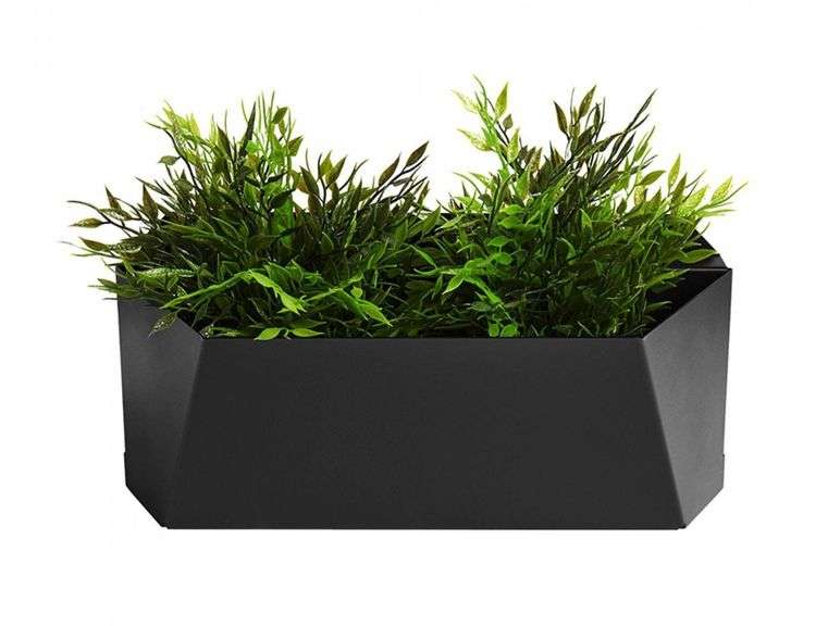Hoft Medium Planter – Black Powder Coated Steel 15"L x 5.25"H x 6.5"D ...