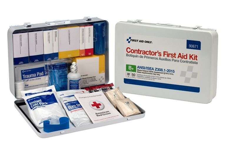 First Aid Only 90671 Contractor's First Aid Kit – B+ Type III 50-Person ...