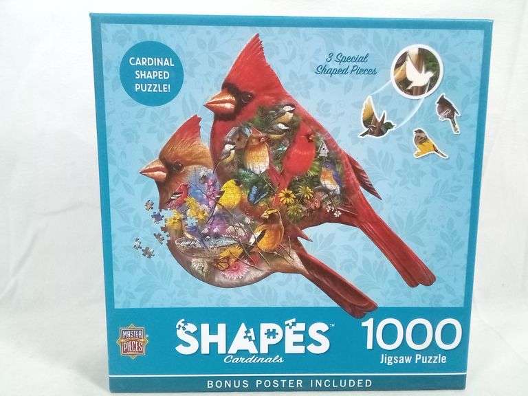 Master Pieces, Shapes Cardinals Jigsaw Puzzle, 1000 Pieces - Dutch Goat