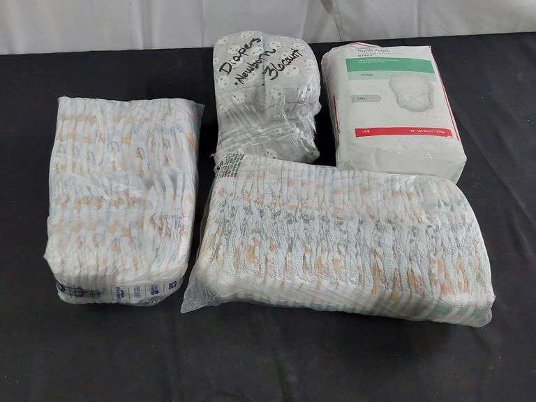 Assortment of 4 Packs of Diapers- Sizes in Pictures - Dutch Goat