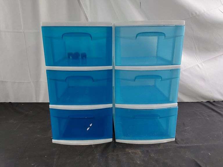 Lot of 2- Sterilite 3 Drawer Plastic Tote Drawers - Dutch Goat