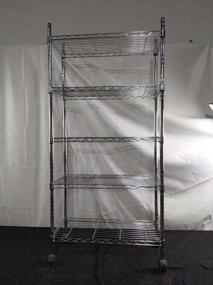 5 Tier Wheeled Stainless Steel Bakers Rack - Dutch Goat