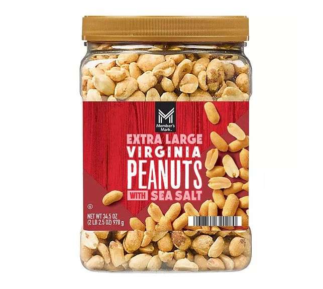Member's Mark Extra Large Virginia Peanuts with Sea Salt – 34.5 oz ...