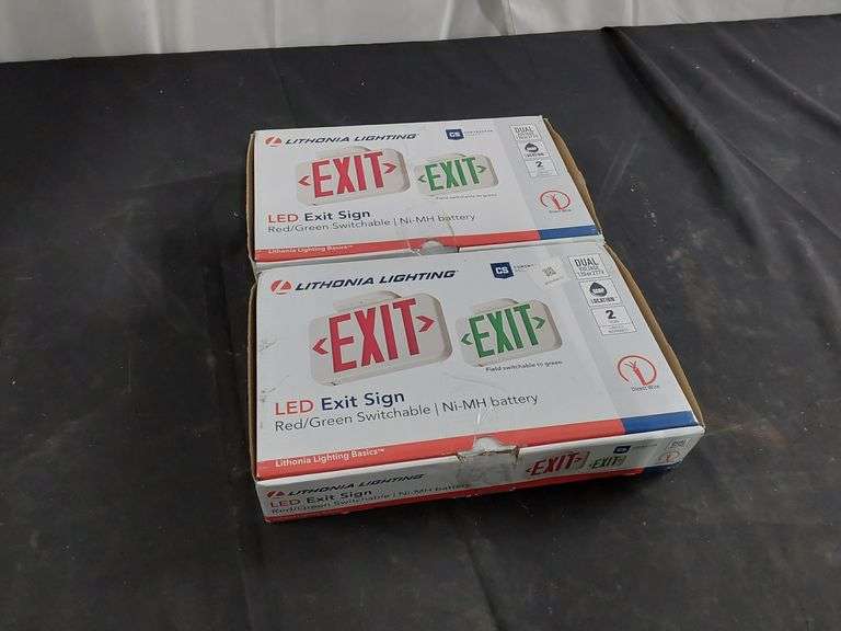 Lot of 2- EXIT Signs - Dutch Goat