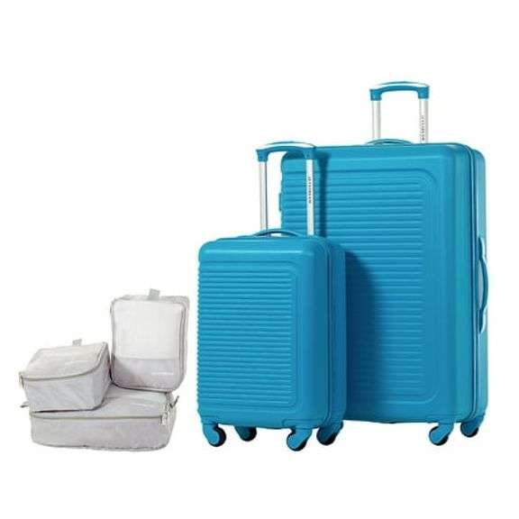 JETSTREAM, 5 Piece Hardside Luggage Set, Spinners And Packing Cubes ...