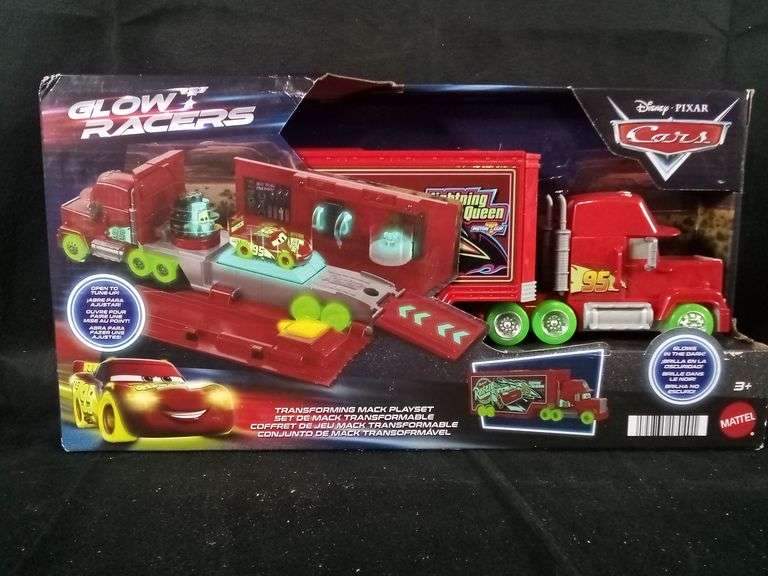 Disney And Pixar Cars, Glow Racers Transforming Mack Playset - Dutch Goat