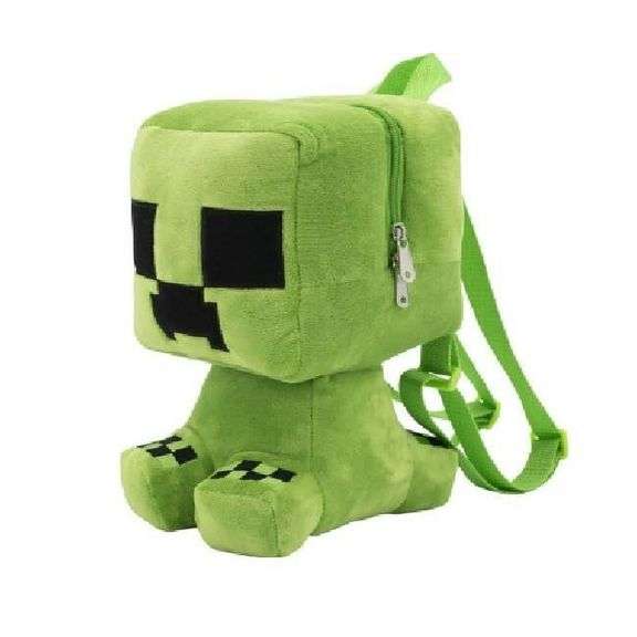 Minecraft Creeper Plush Backpack – Green/Black 10" - Dutch Goat