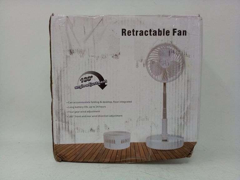Retractable Portable Folding Fan With 180 Degree Angle Adjustment ...
