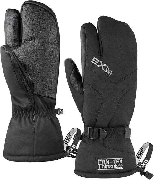 EXski Waterproof Three Fingers (Medium) Thermal 3M Thinsulate Extreme ...