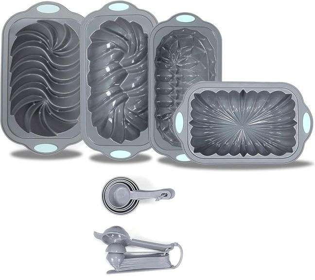 4-Piece Small Loaf Pans with Measuring Cups and Spoon Set - Dutch Goat