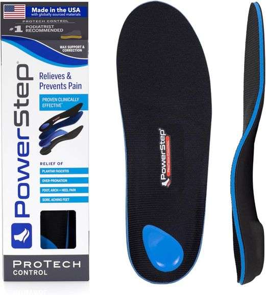 PowerStep ProTech Control Full Length Orthotics Insoles – Size: G 1 ...