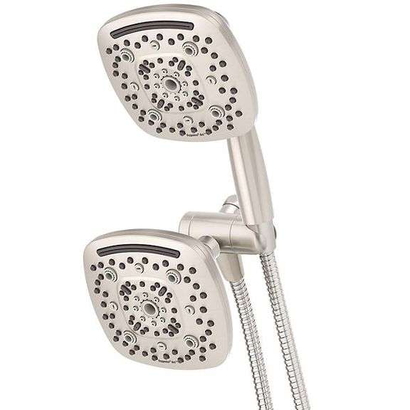 Oxygenics Shower Head with Handheld Shower Extender – Brushed Nickel ...