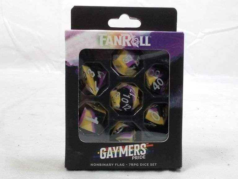 FanRoll Gaymers Pride Sharp Edge Silicone Rubber Nonbinary Flag 7RPG ...