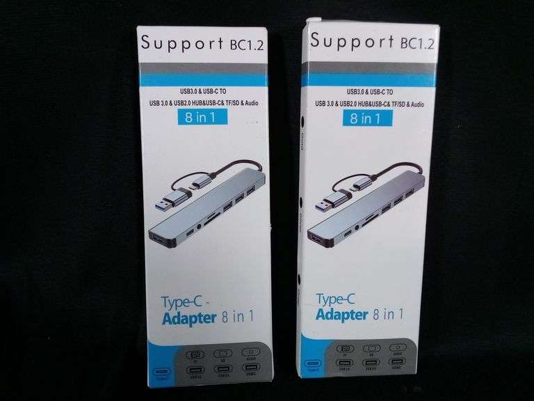 Lot of 2 Support BC1.2 8-in-1 Type-C Adapter - Dutch Goat