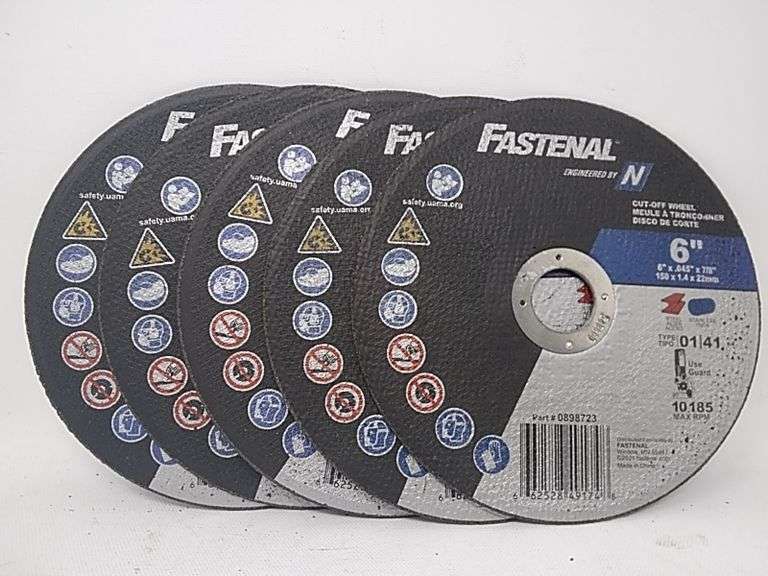 Lot of 5 Fastenal Cut-Off Wheel – 6" x .045" x 7/8" - Dutch Goat