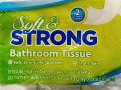 Kroger Home Sense Soft & Strong Bathroom Tissue – 18 Double Rolls ...