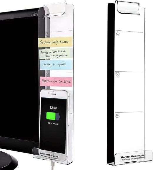 Jinselp Multi Memo Board with Phone Holder for Computer Screen - Dutch Goat